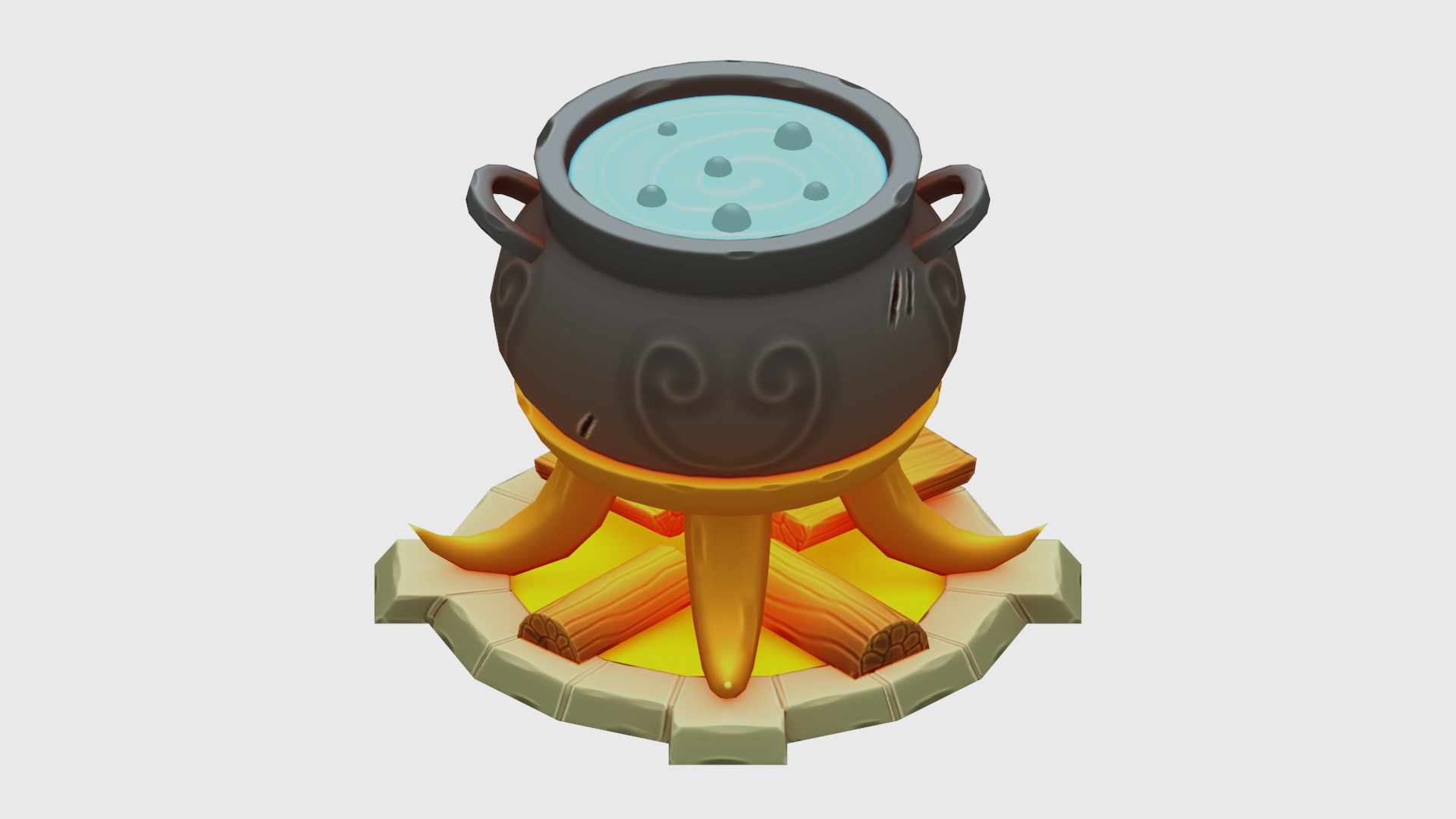 3D Model Wizards Cauldron Paint - TurboSquid 1601927