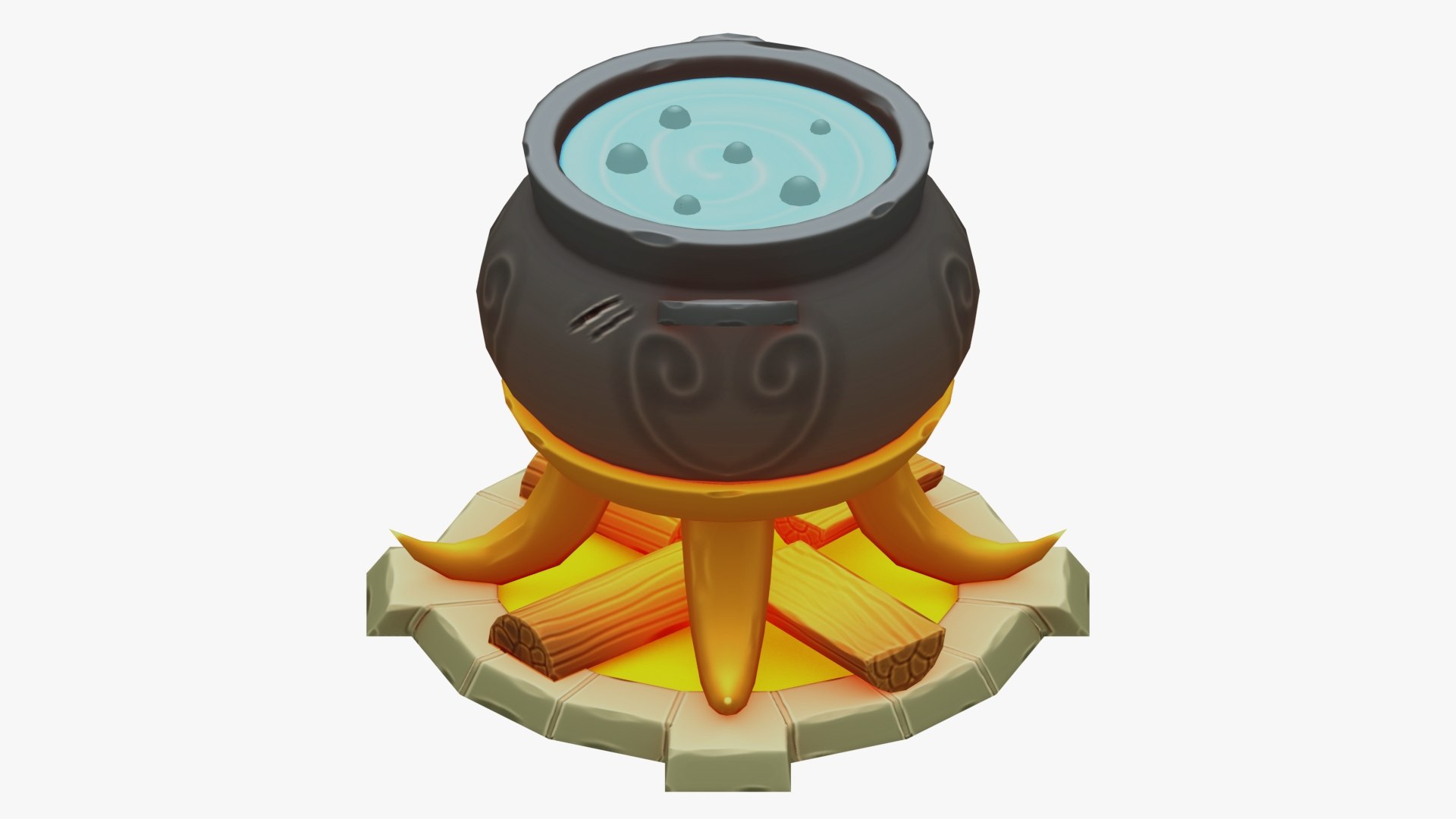 3D Model Wizards Cauldron Paint - TurboSquid 1601927