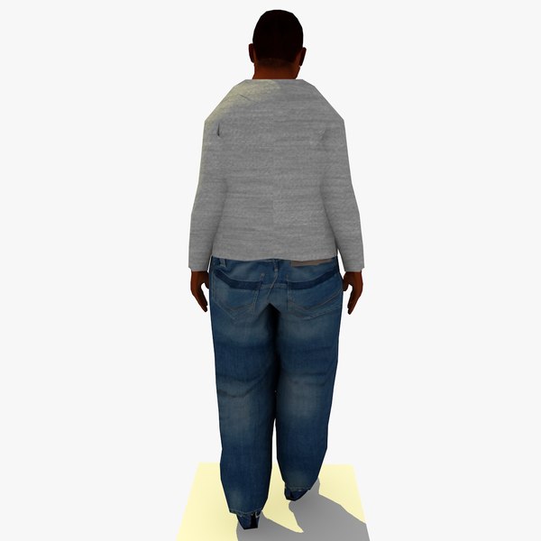 walking fat male 3d 3ds