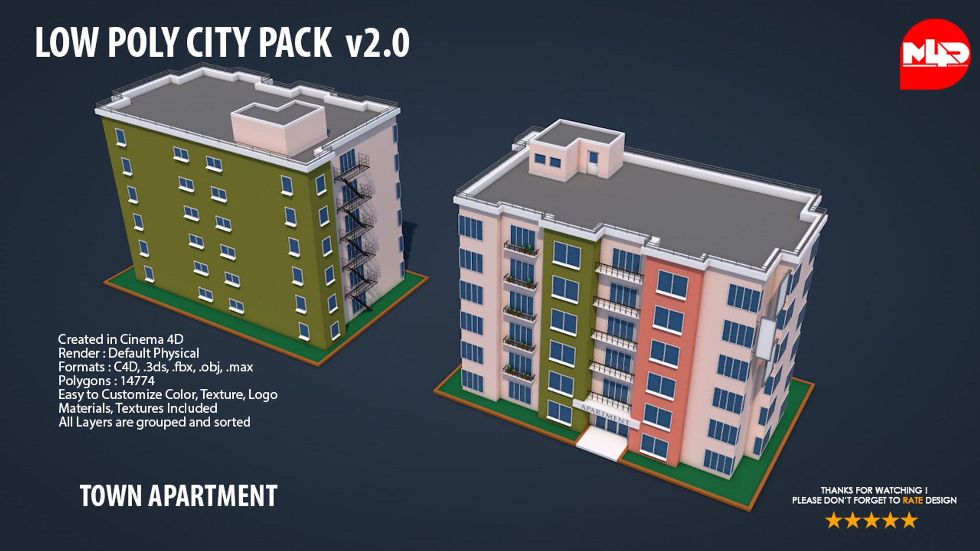 Pack Town Model - TurboSquid 1320707
