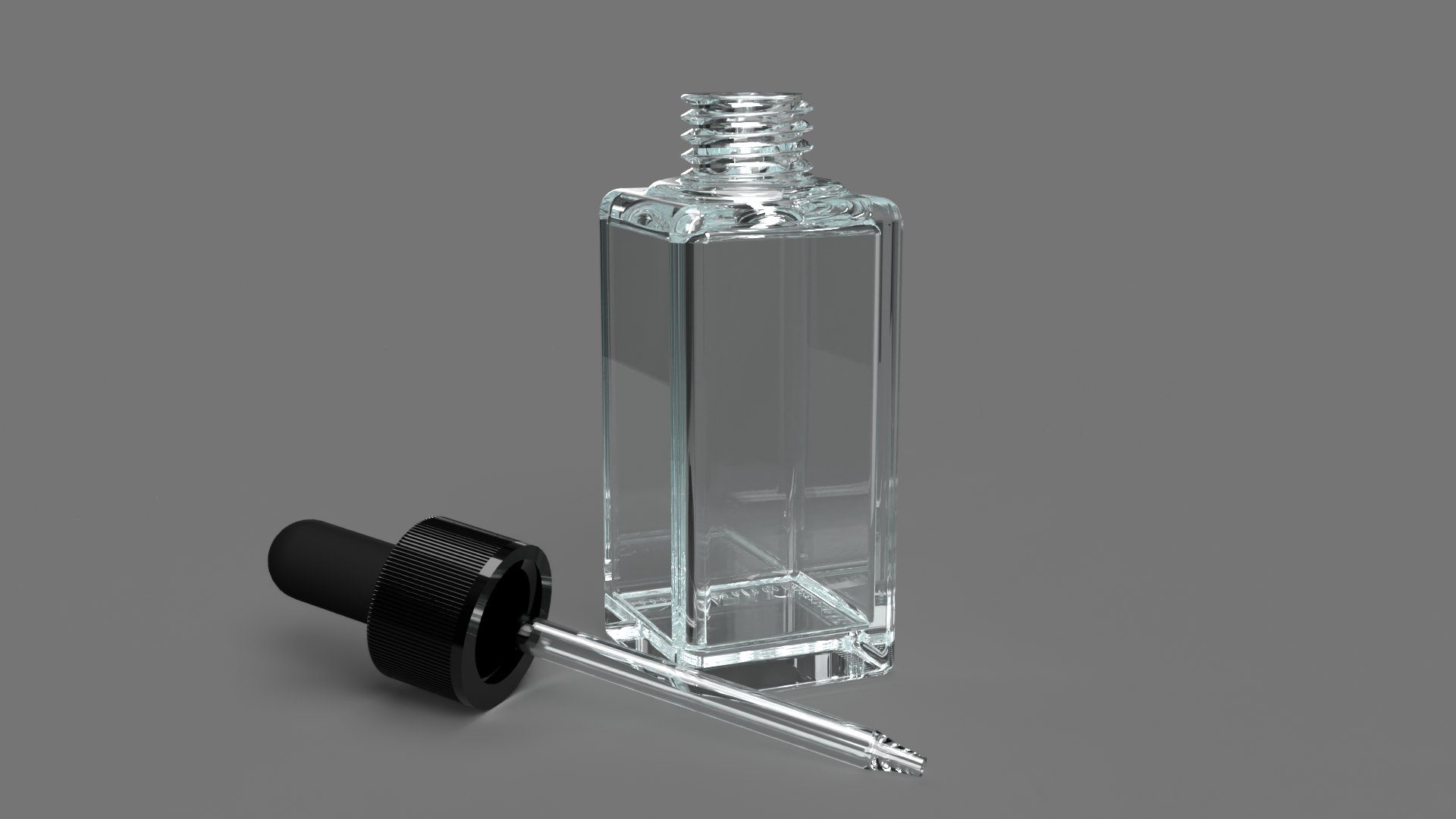Square Dropper Bottle 3D Model - TurboSquid 2008476