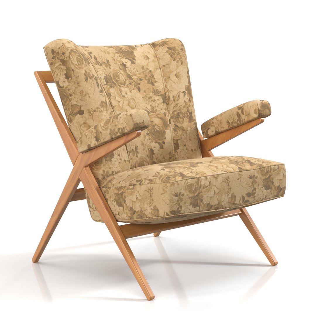Franco Albini Lounge Chair Ca 832 PBR 3D Model - TurboSquid 2213593