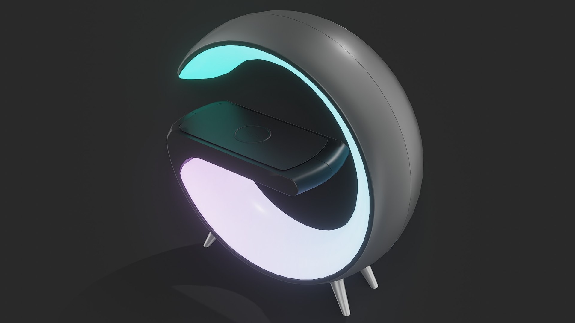 3D Black Futuristic Table Lamp - TurboSquid 2111195