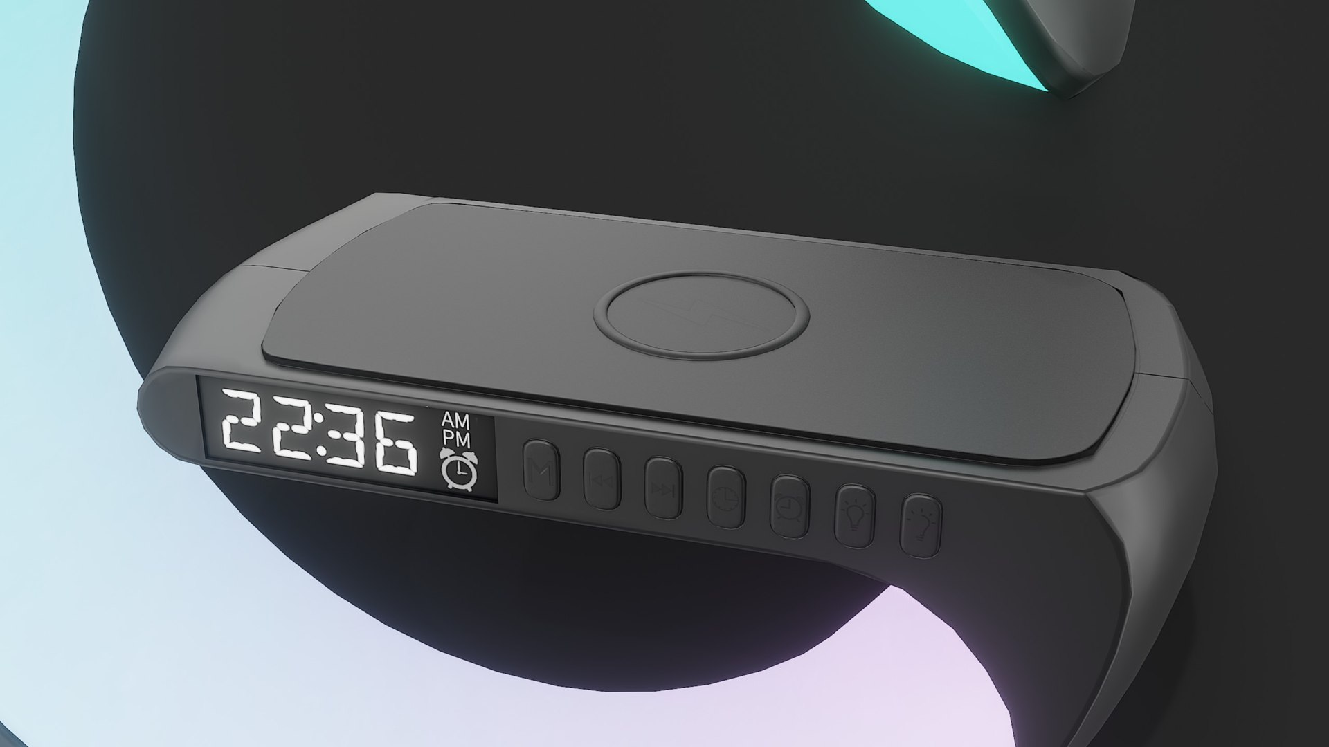 3D Black Futuristic Table Lamp - TurboSquid 2111195