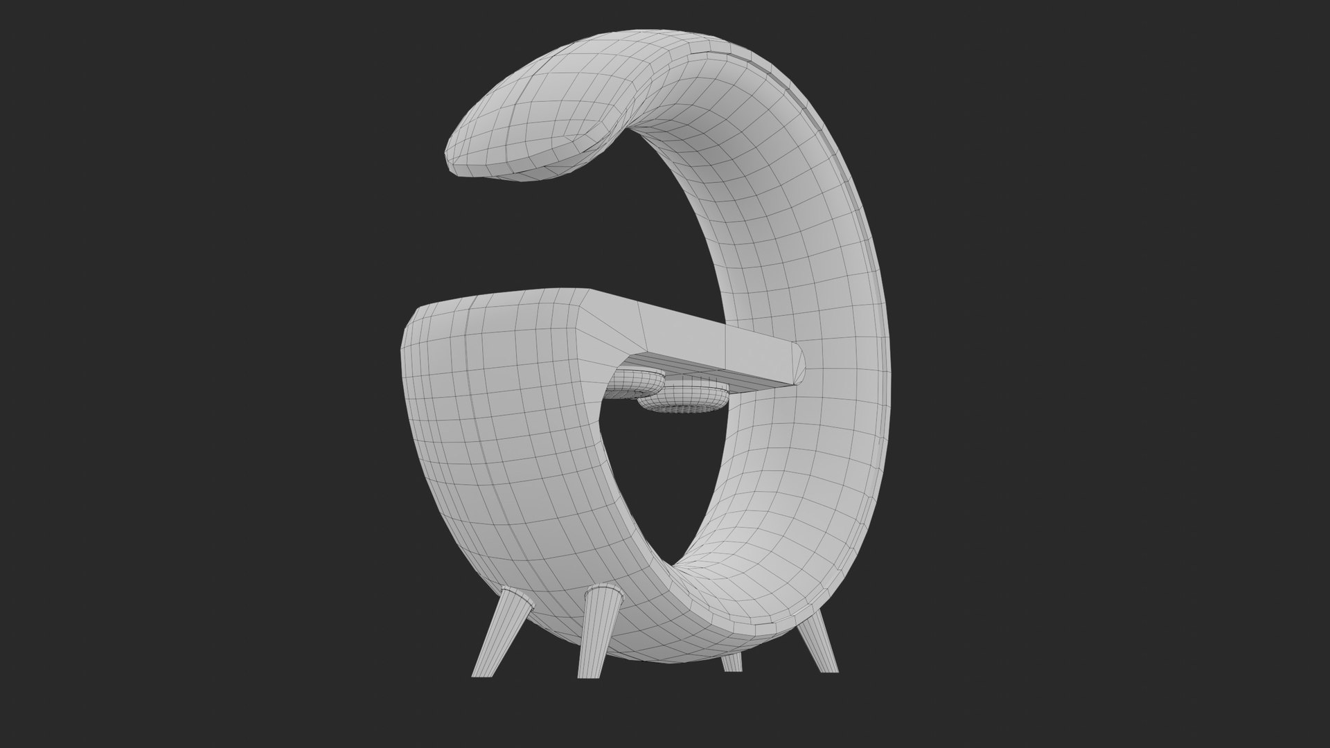 3D Black Futuristic Table Lamp - TurboSquid 2111195