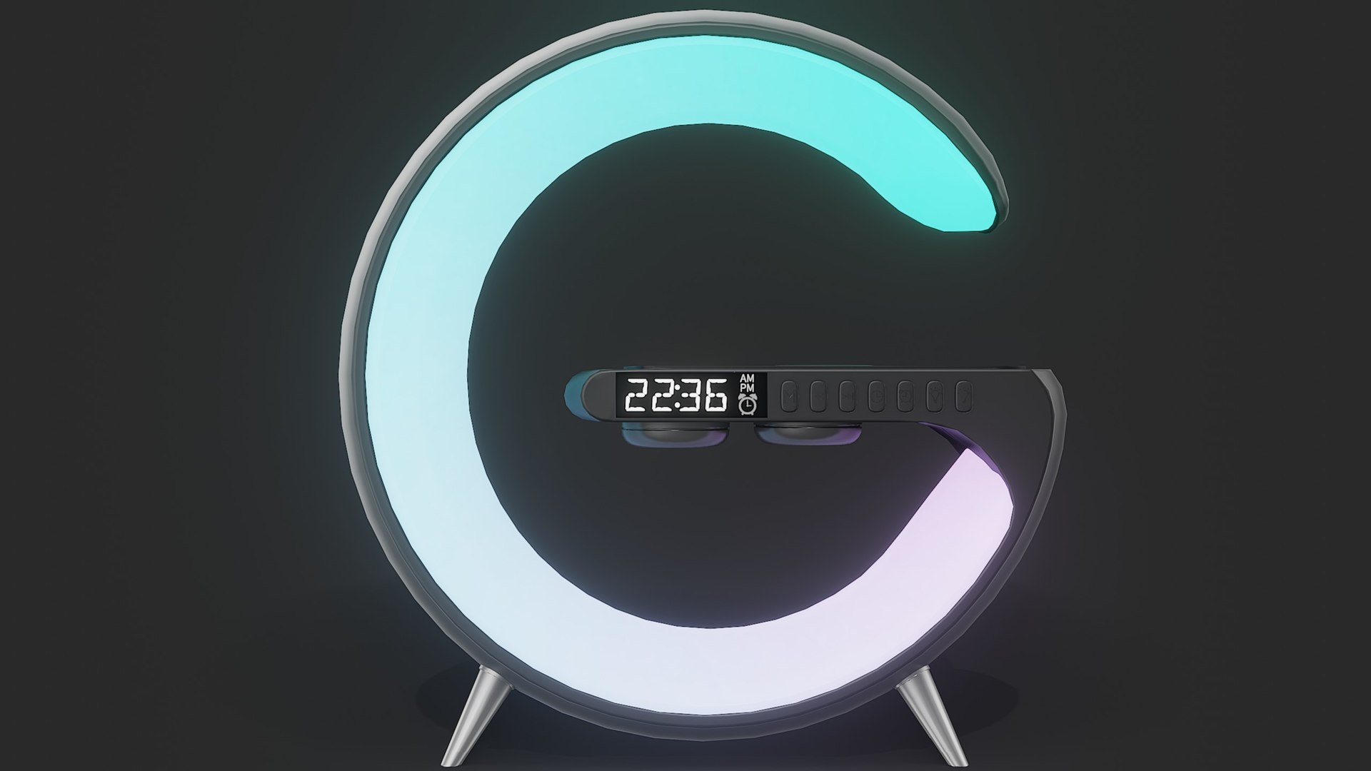 3D Black Futuristic Table Lamp - TurboSquid 2111195