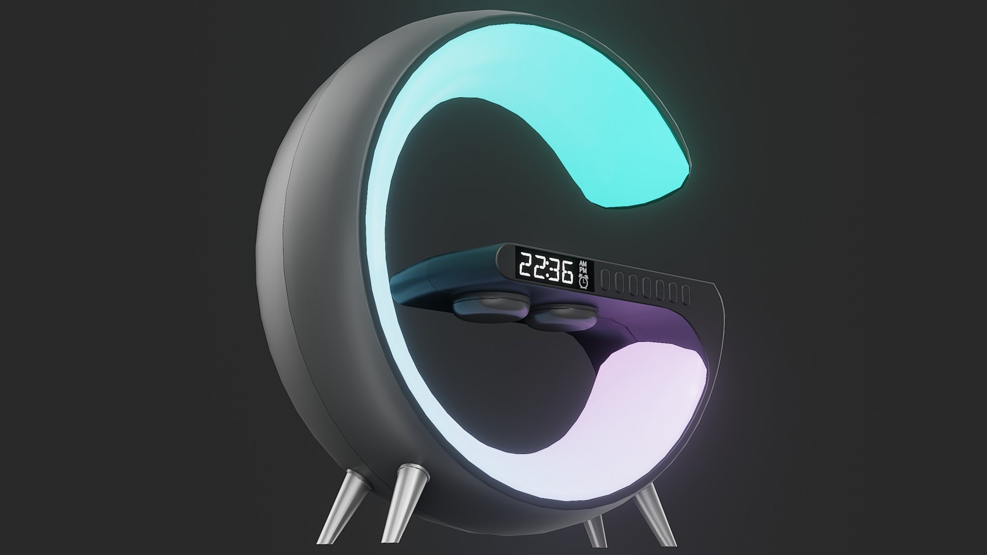 3D Black Futuristic Table Lamp - TurboSquid 2111195