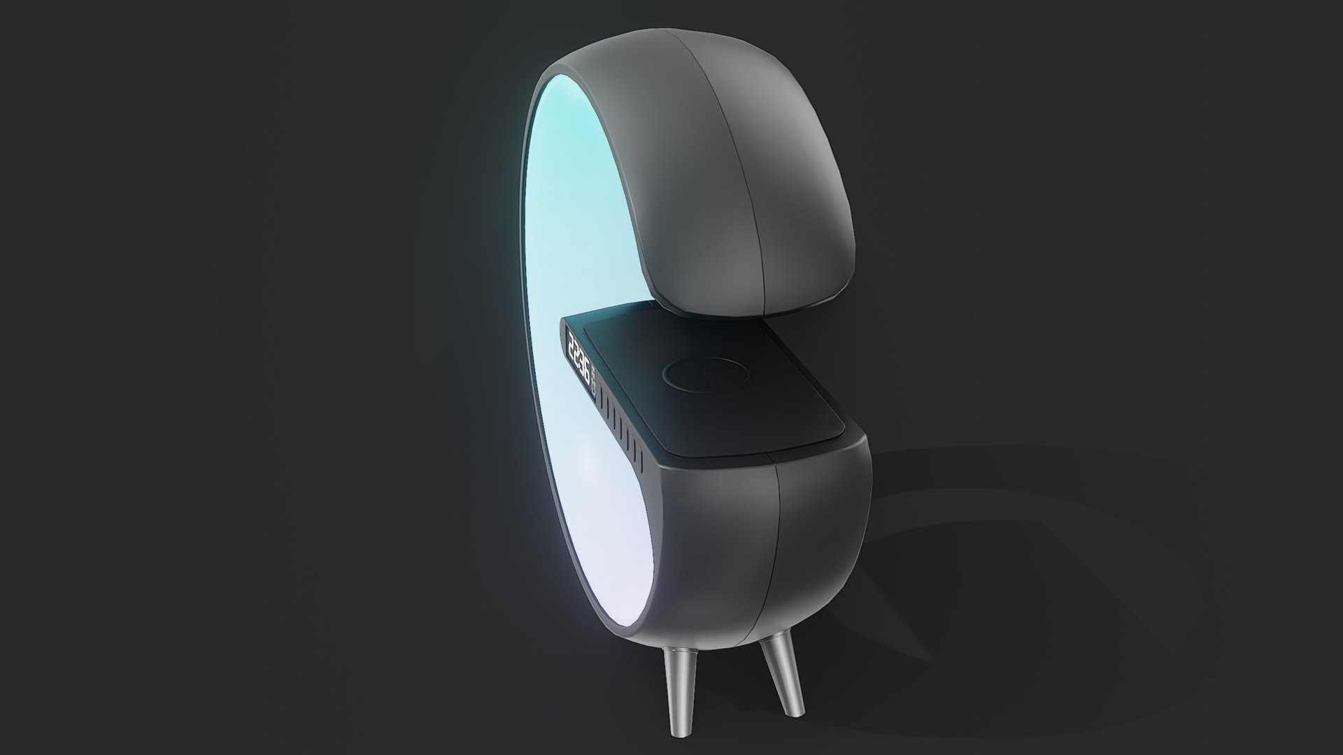 3D Black Futuristic Table Lamp - TurboSquid 2111195