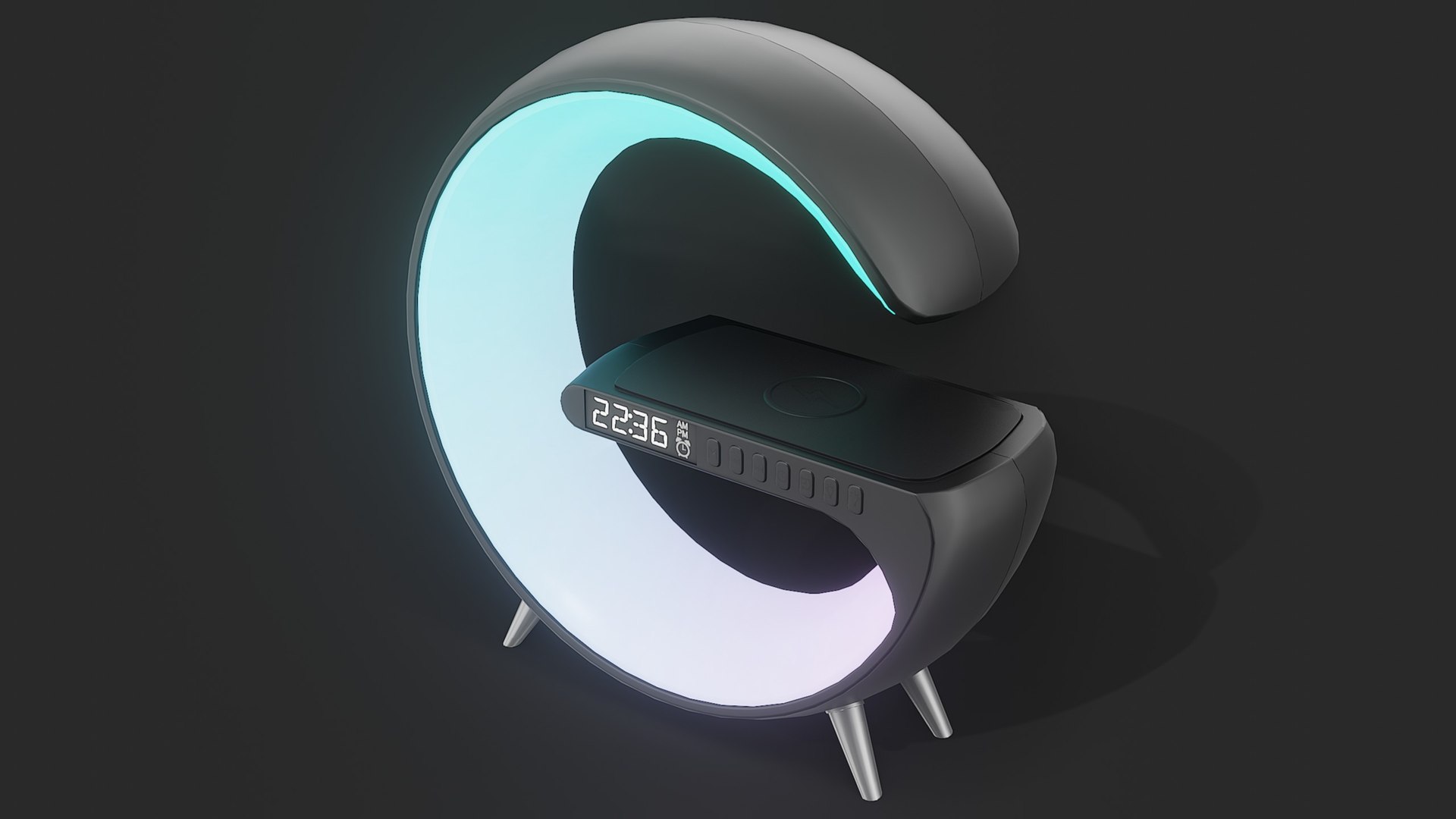 3D Black Futuristic Table Lamp - TurboSquid 2111195