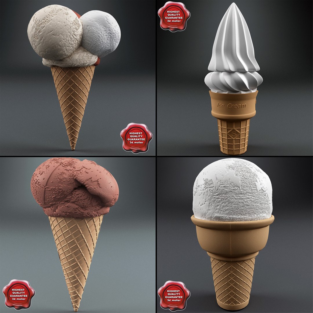 3d model ice cream v1
