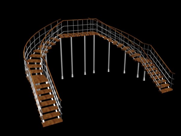 Doppelte Wendeltreppe 3D-Modell - TurboSquid 611274