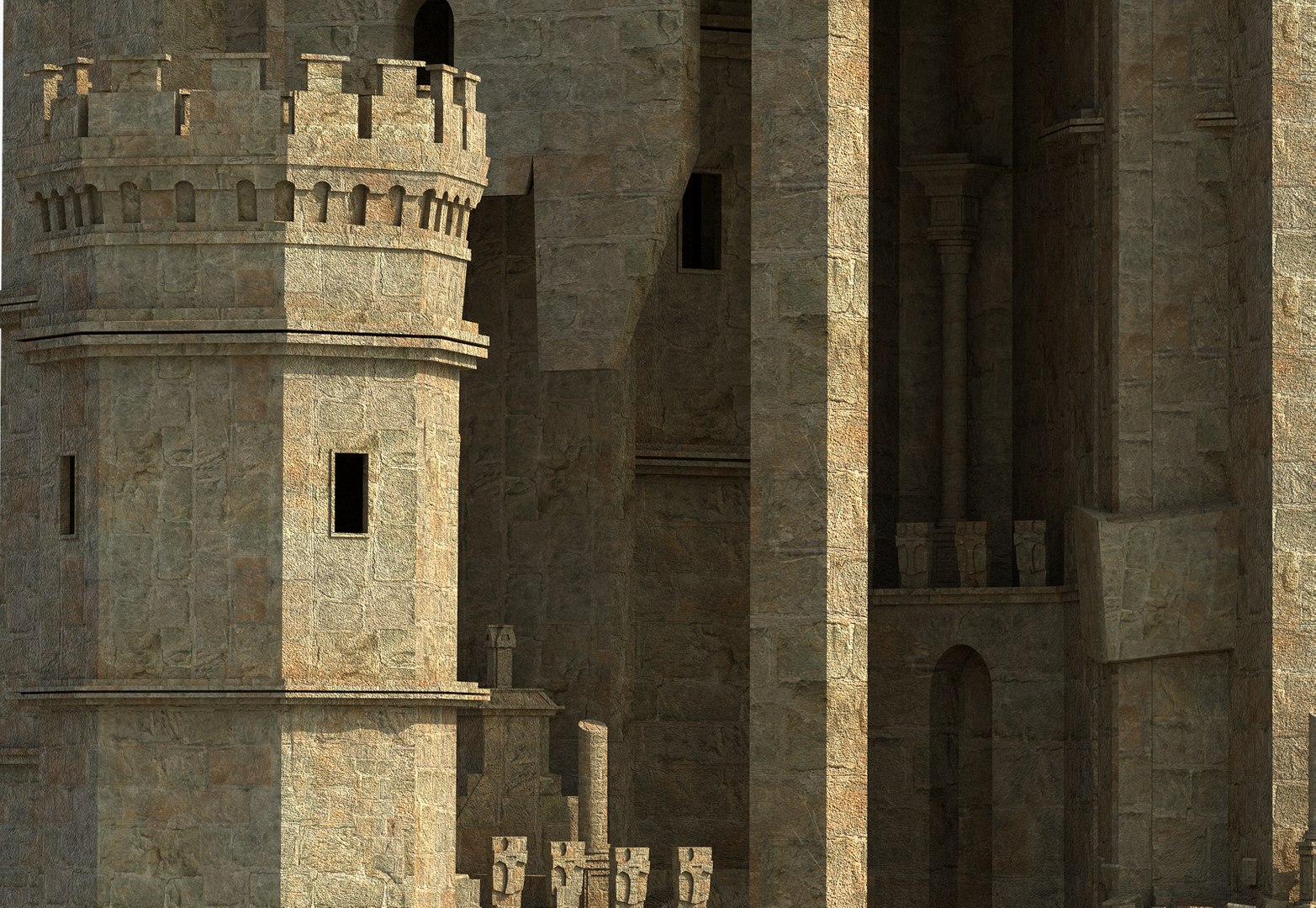 Fantasy Castle Ruins 3D Model - TurboSquid 1869552