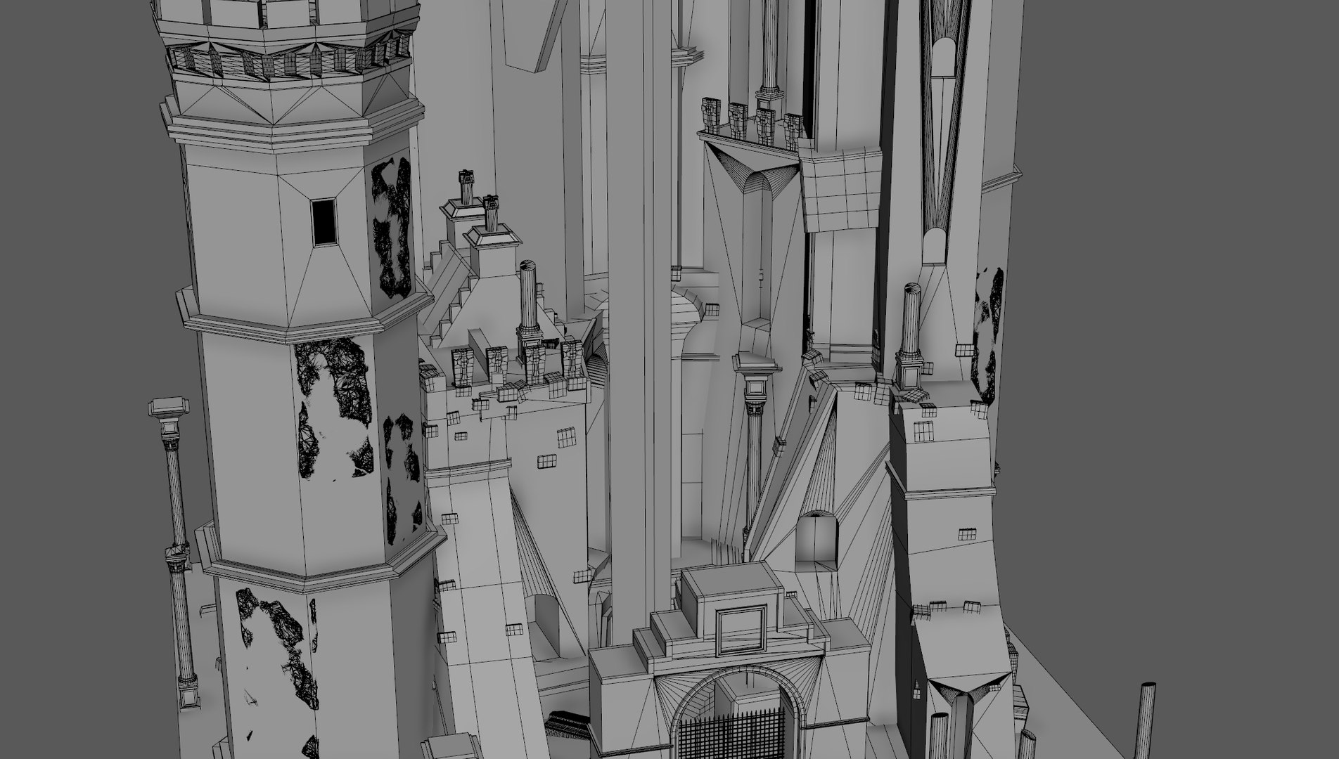 Fantasy Castle Ruins 3D Model - TurboSquid 1869552