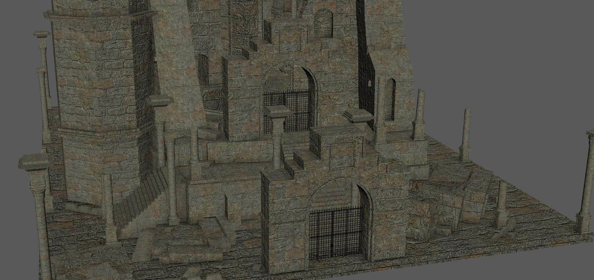 Fantasy Castle Ruins 3D Model - TurboSquid 1869552