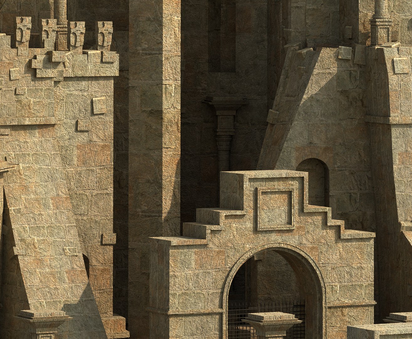 Fantasy Castle Ruins 3D Model - TurboSquid 1869552