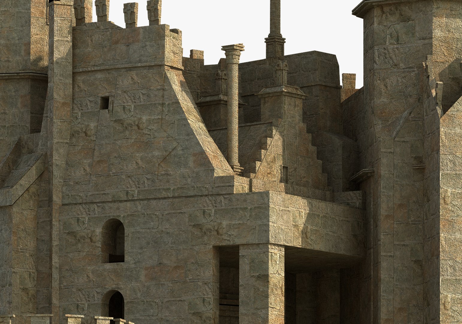 Fantasy Castle Ruins 3D Model - TurboSquid 1869552