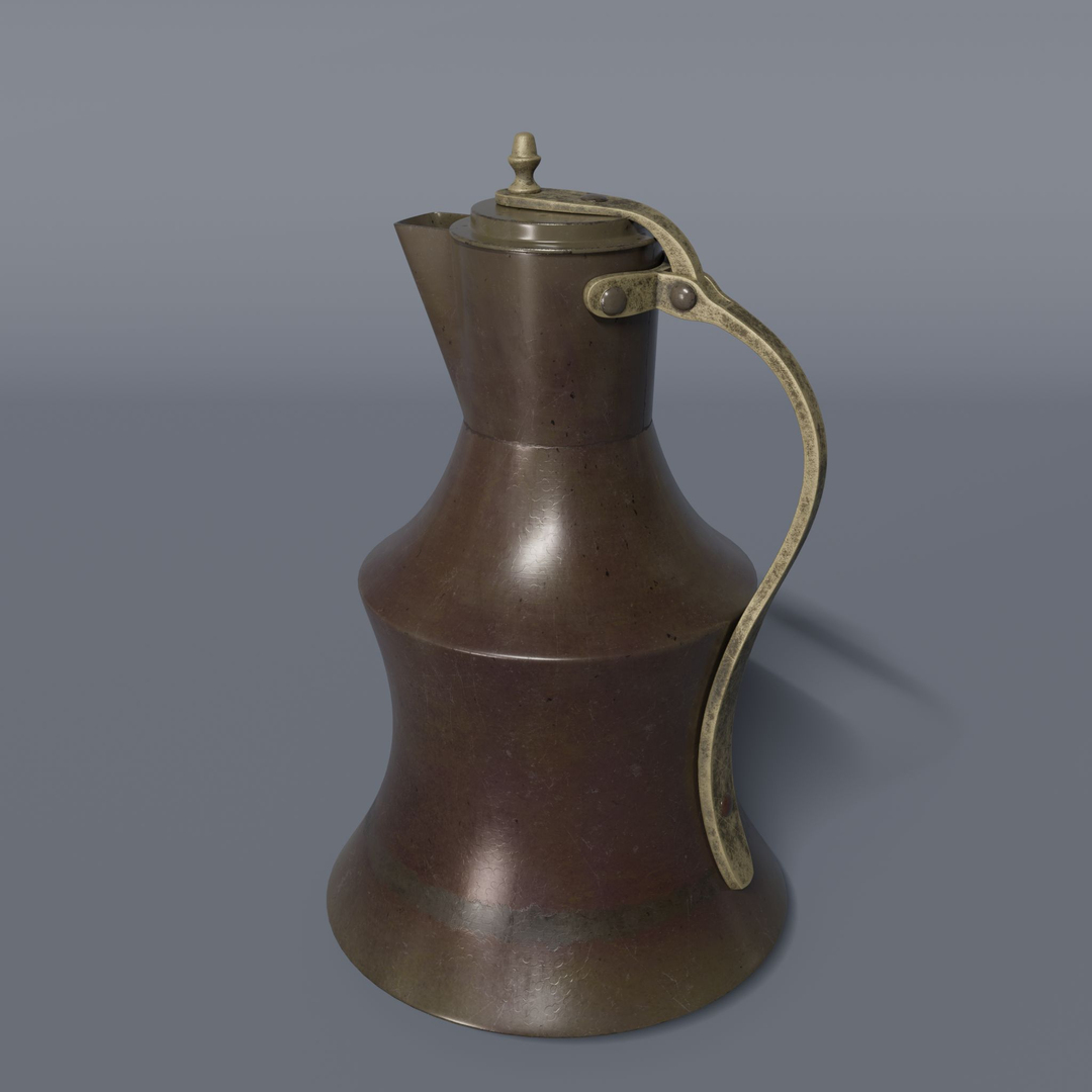 3D Old Copper Jug - TurboSquid 1951301