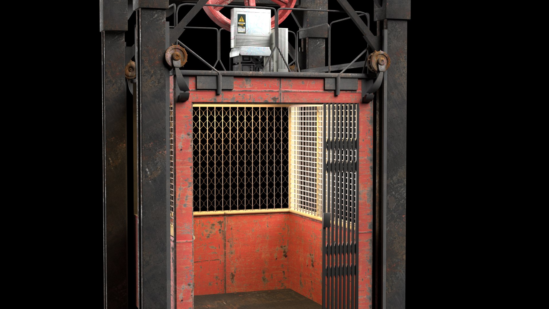 Old Elevator 3D Model - TurboSquid 1892552