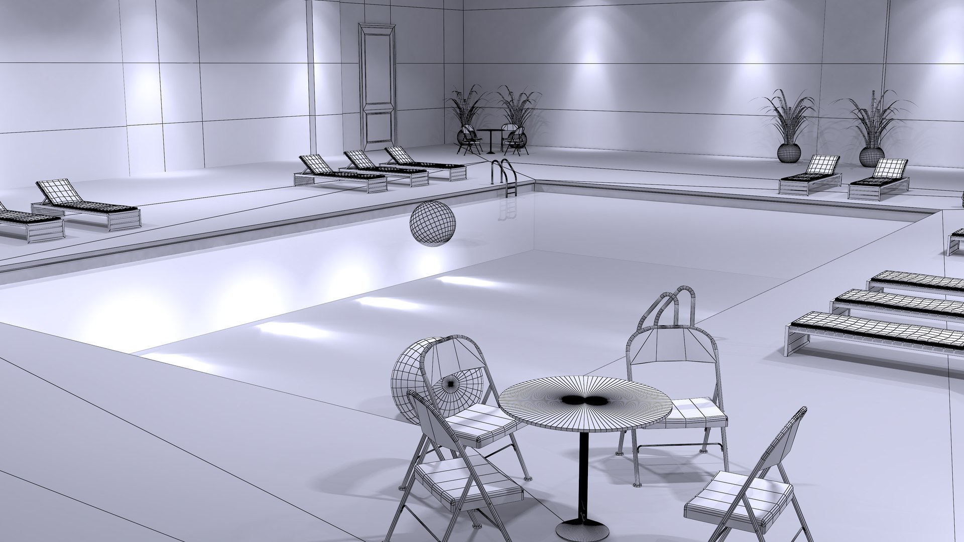 3D Model Indoor Swimming Pool Complex - TurboSquid 1724353