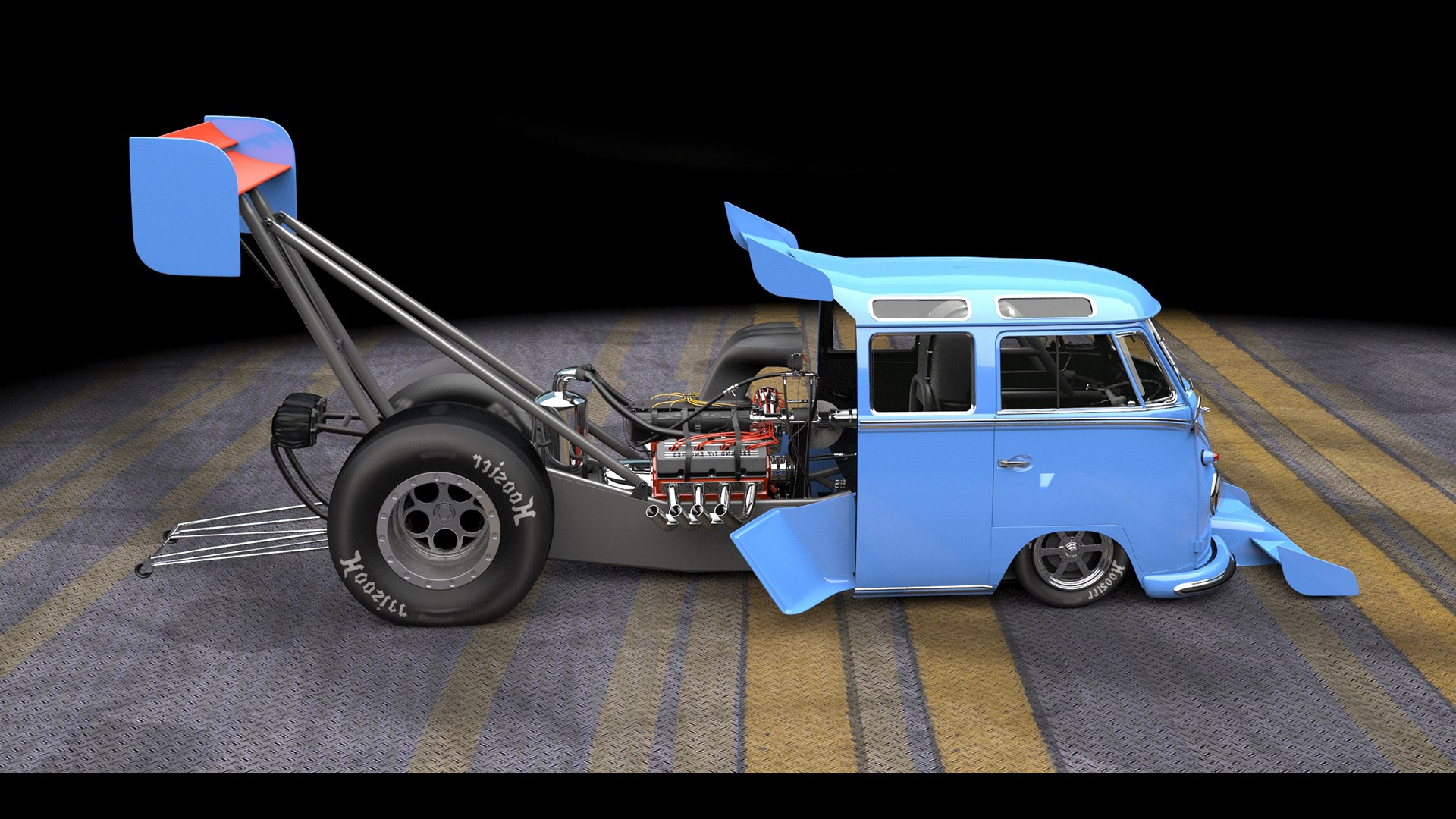 Dragster VW Pickup 3D Model - TurboSquid 1973506