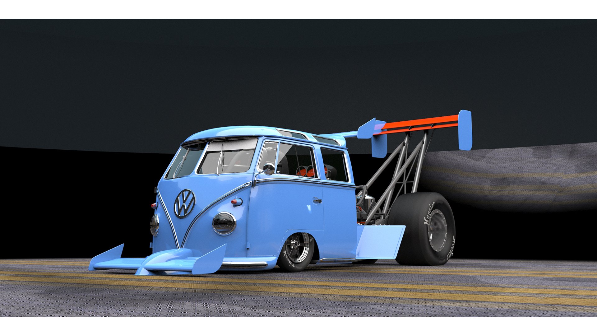 Dragster VW Pickup 3D Model - TurboSquid 1973506