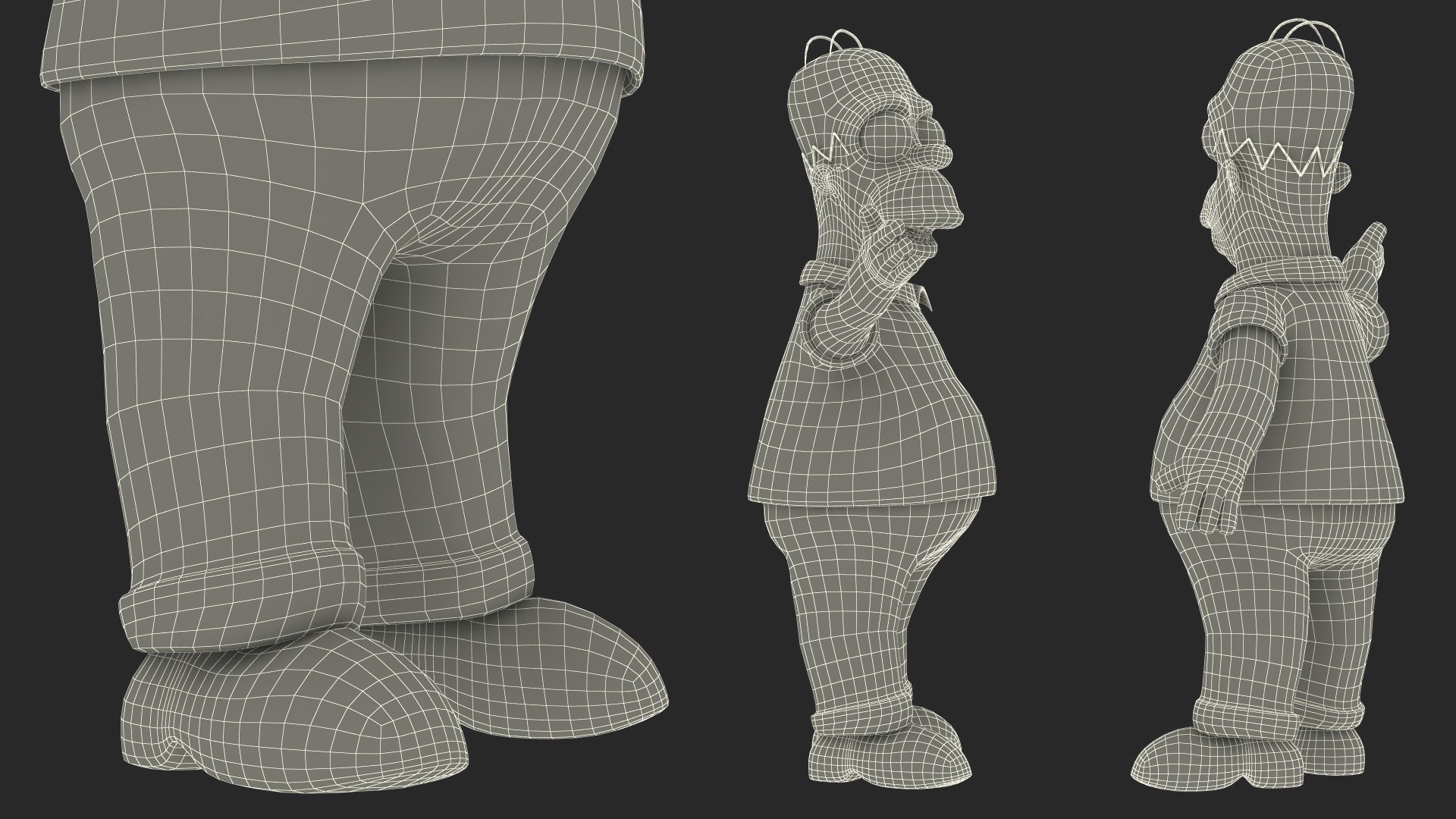 3D Cartoon Character Homer Simpson Waving Pose model - TurboSquid 2163458