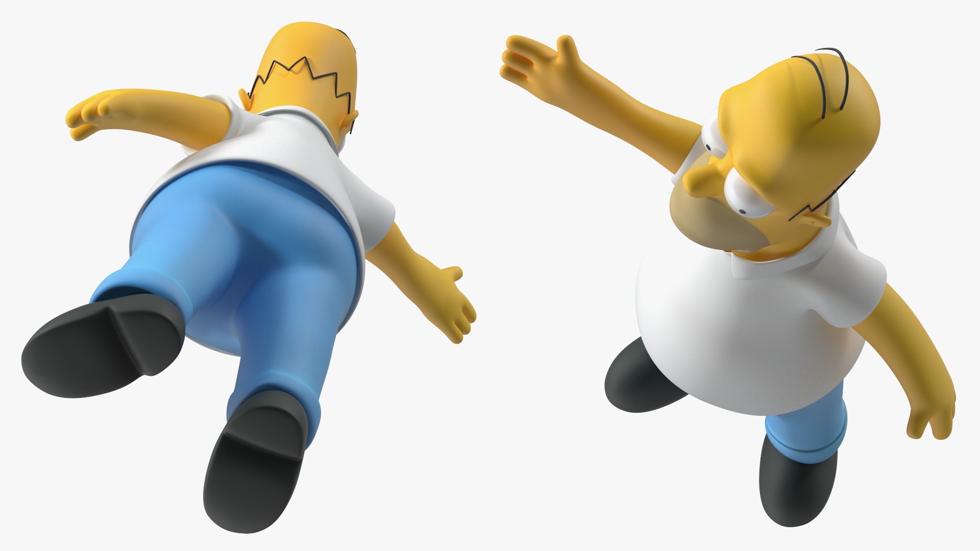 3D Cartoon Character Homer Simpson Waving Pose model - TurboSquid 2163458