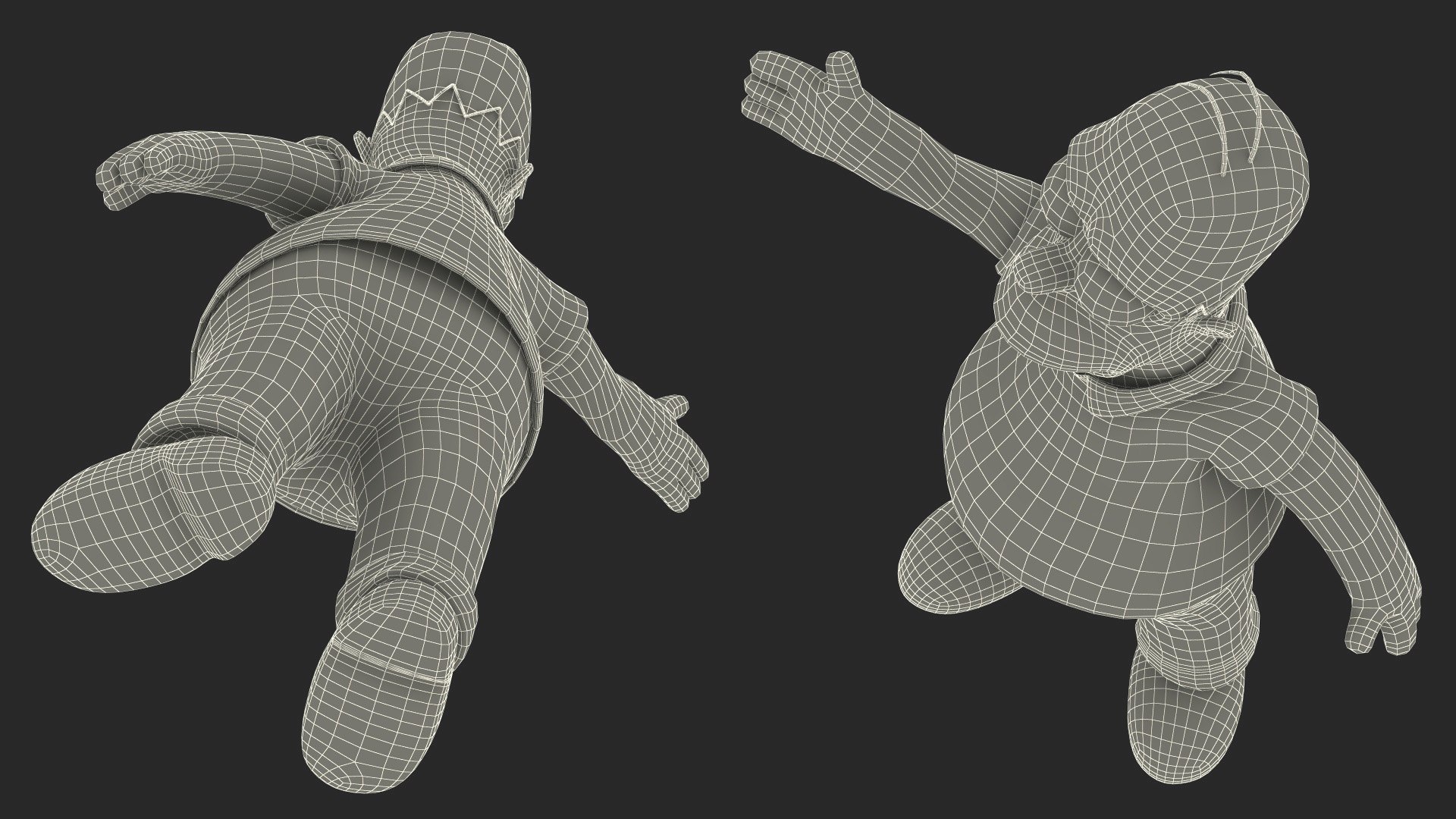 3D Cartoon Character Homer Simpson Waving Pose model - TurboSquid 2163458