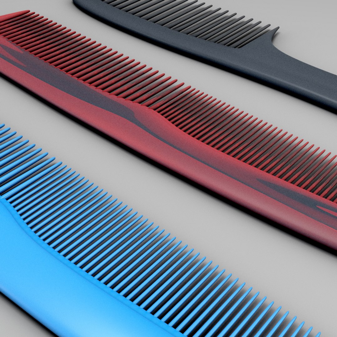 Different Types Of Combs With Different Colours 3D Model 3D ...