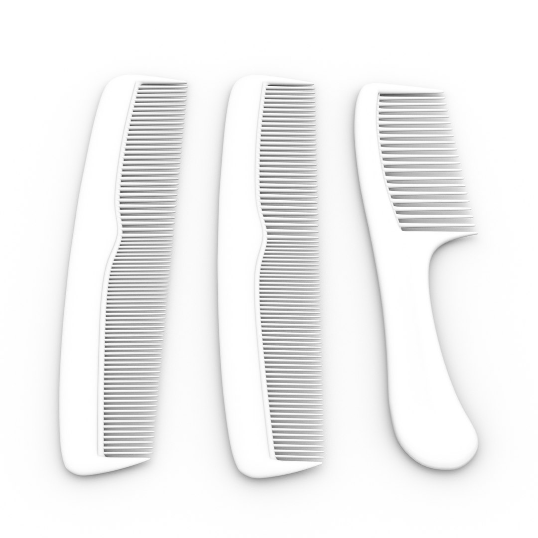 Different Types Of Combs With Different Colours 3D Model 3D ...