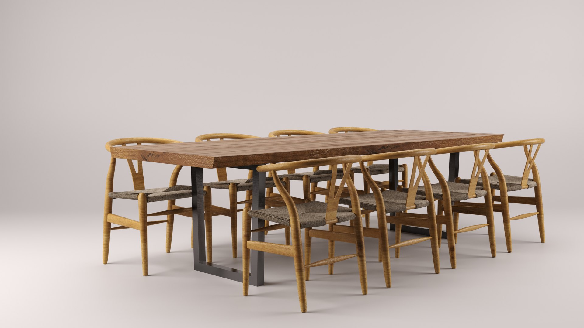 3D Wooden Organic Dining Table 3D Model - TurboSquid 1832402