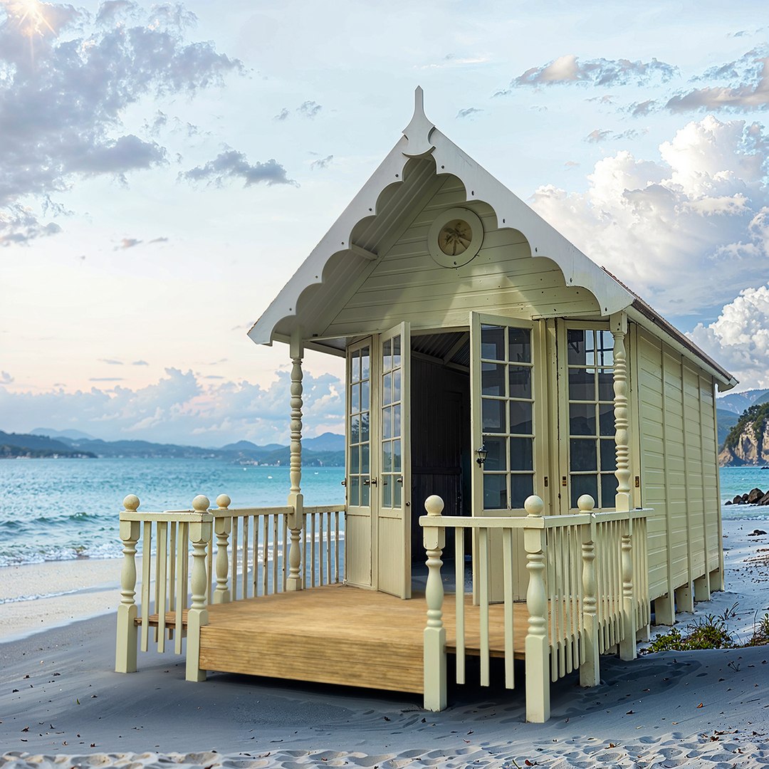 3D Model Small Beach Hut - TurboSquid 2354627