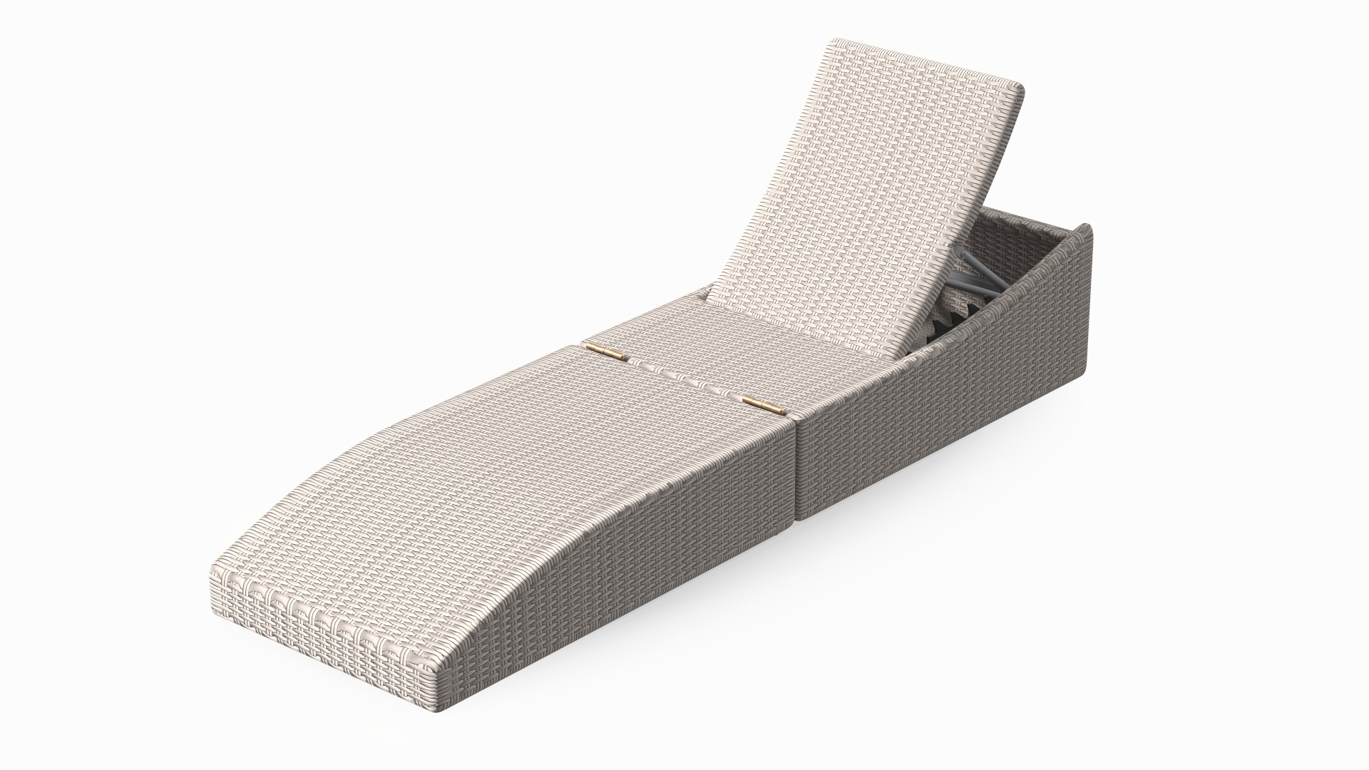 Folding Pool Lounge Chair Grey Beige Rigged 3D Model - TurboSquid 2166870