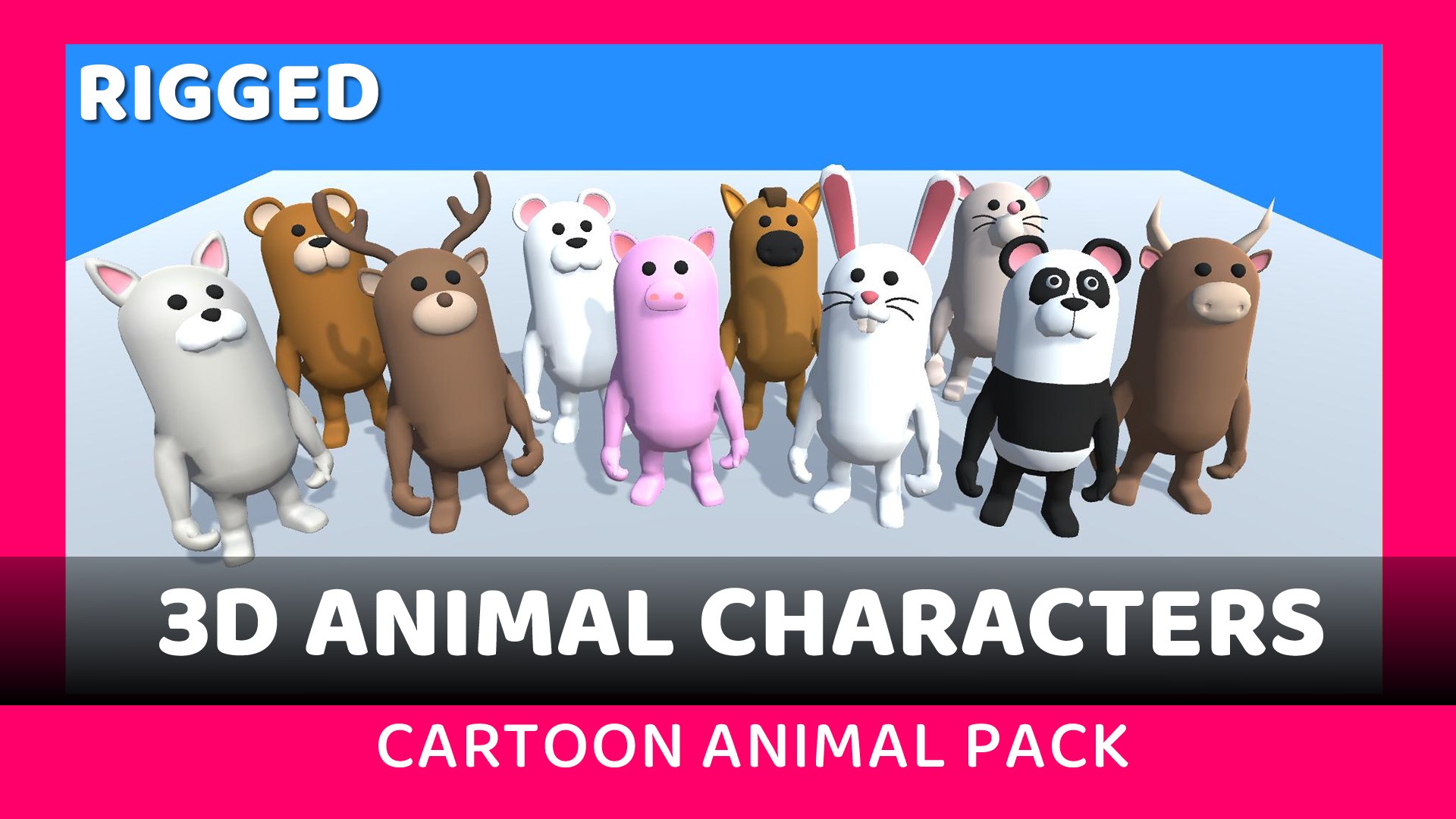 Lowpoly Animal Characters - Cartoon Rigged 3D Models 3D - TurboSquid ...