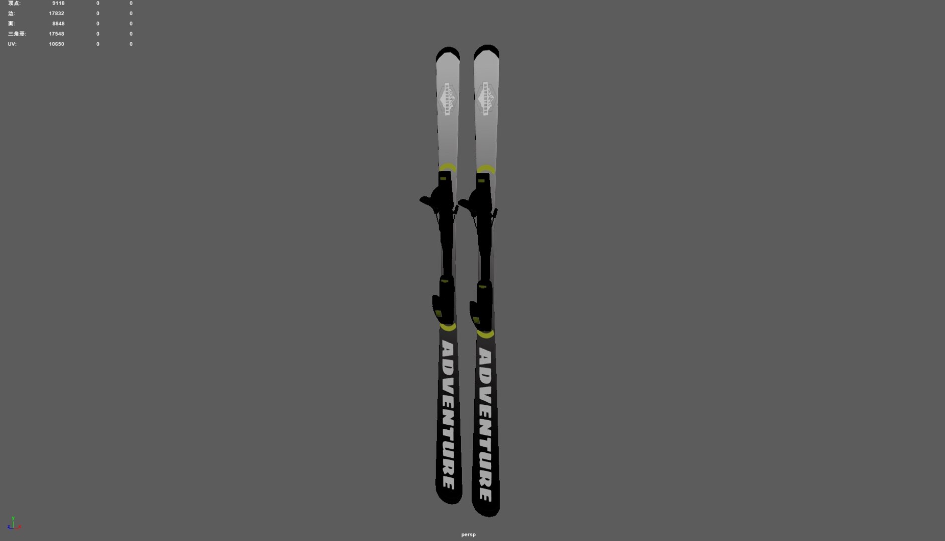 Skis 3D Model - TurboSquid 2245358
