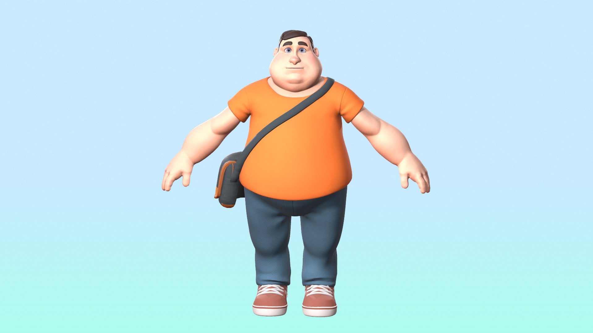 Chubby Male Character 3D Model - TurboSquid 1416957