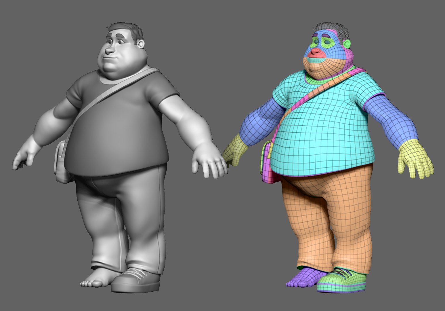 Chubby Male Character 3D Model - TurboSquid 1416957