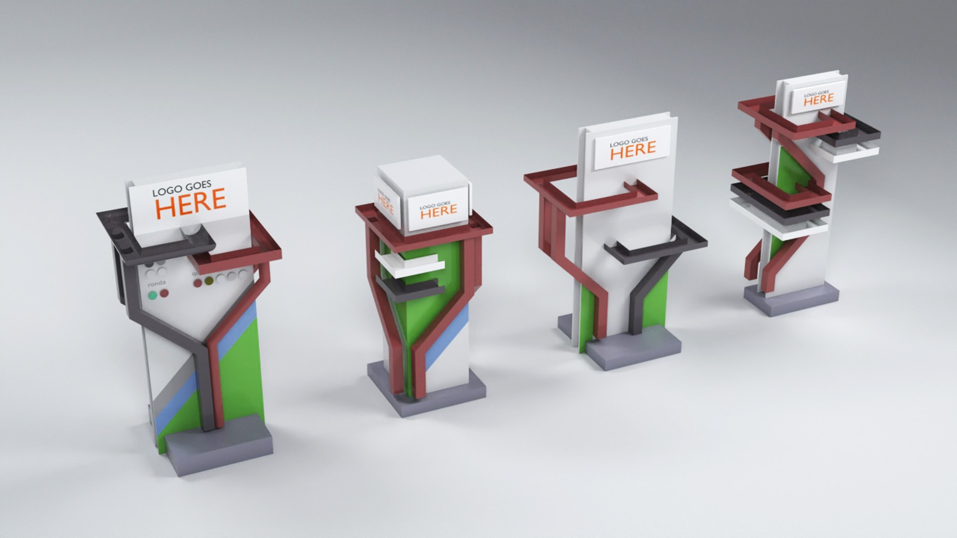 Expo Stand Pipes 3D Model - TurboSquid 1431432