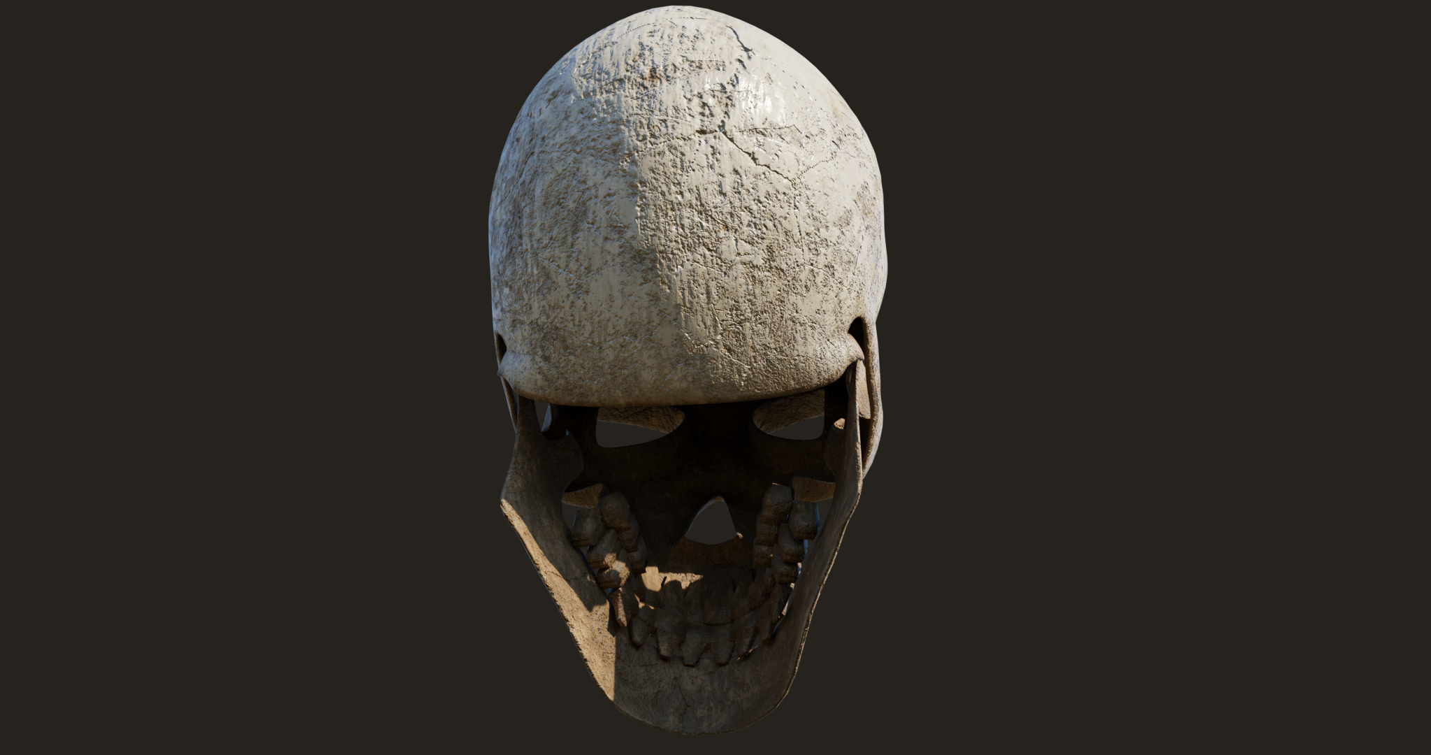 modelo 3d Crack Skull con PBR Unity Unreal Engine V-ray Arnold Texturas ...