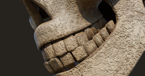 3D Crack Skull With PBR Unity Unreal Engine V-ray Arnold Textures ...
