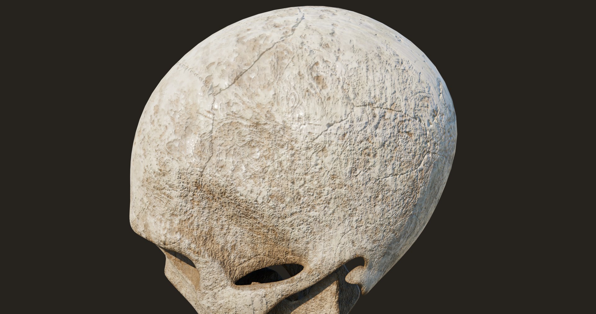 3D Crack Skull With PBR Unity Unreal Engine V-ray Arnold Textures ...