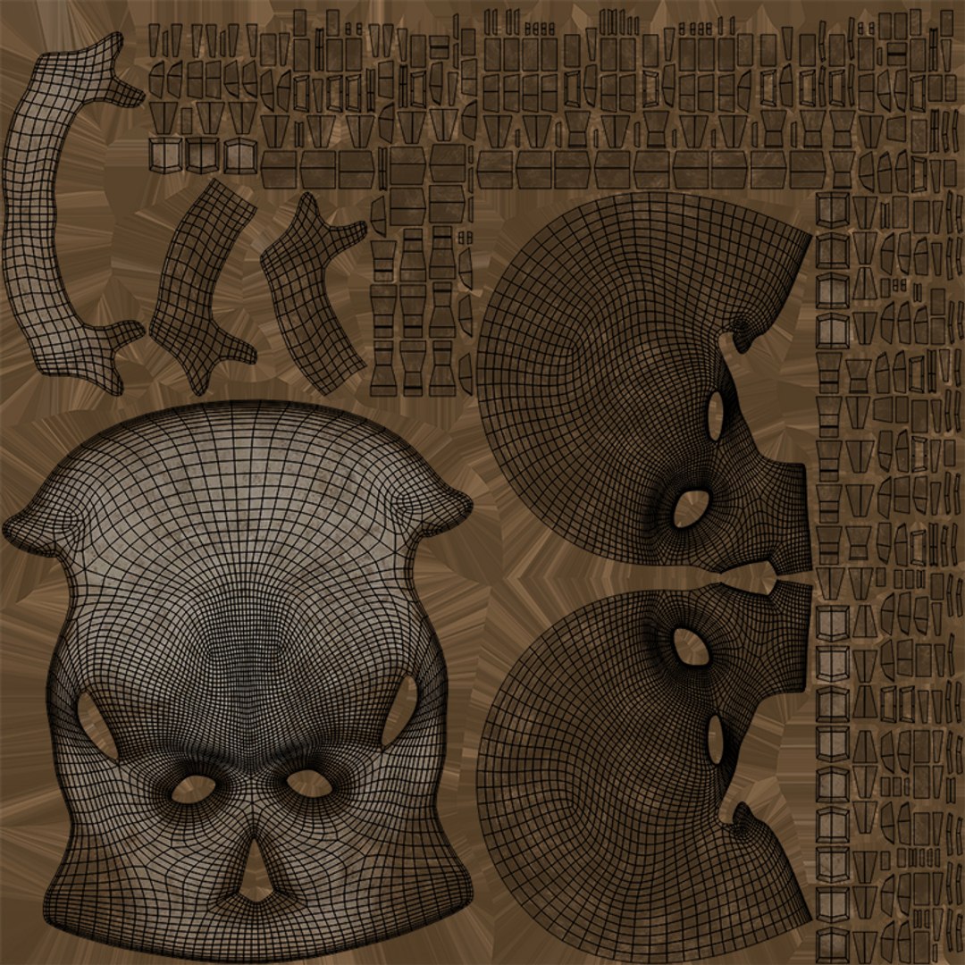 3D Crack Skull With PBR Unity Unreal Engine V-ray Arnold Textures ...