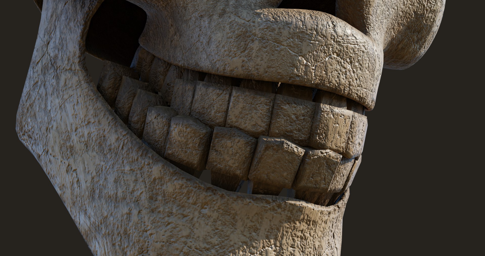 3D Crack Skull With PBR Unity Unreal Engine V-ray Arnold Textures ...