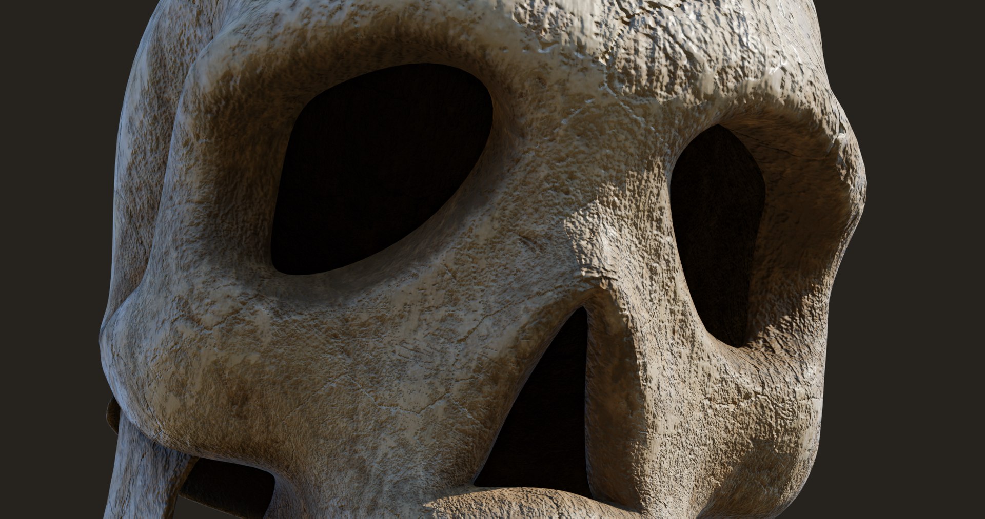 3D Crack Skull With PBR Unity Unreal Engine V-ray Arnold Textures ...