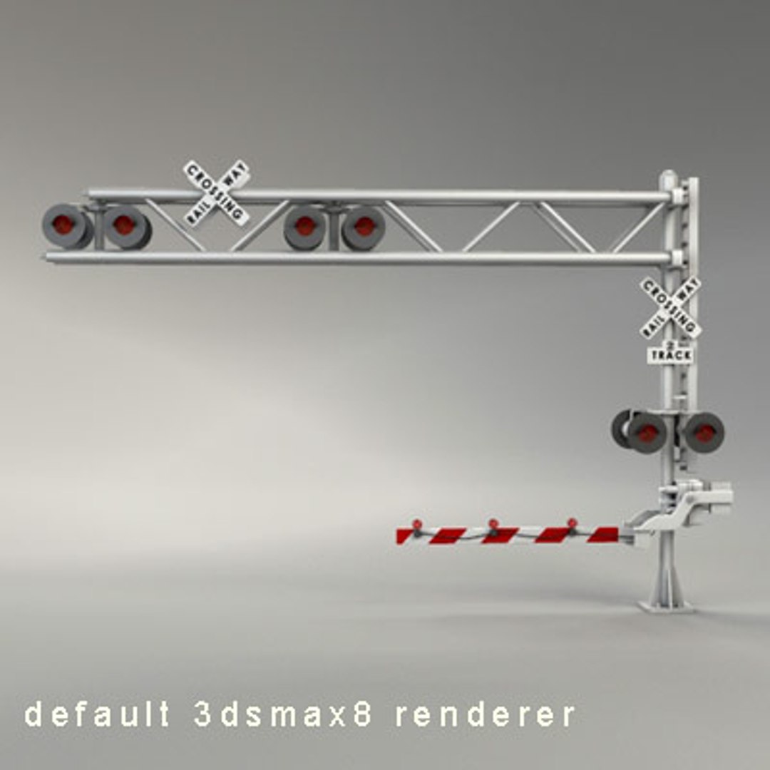 3ds railroad crossing gate