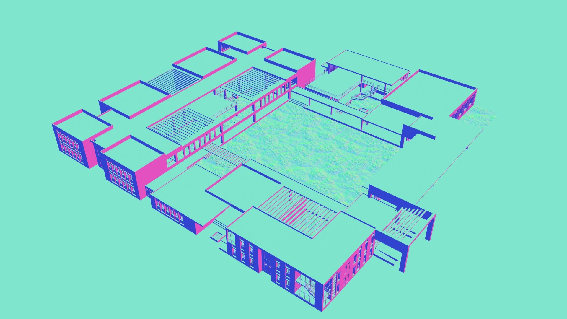 3D Contemporary Innovative Education Center 3D Model - TurboSquid 2517210