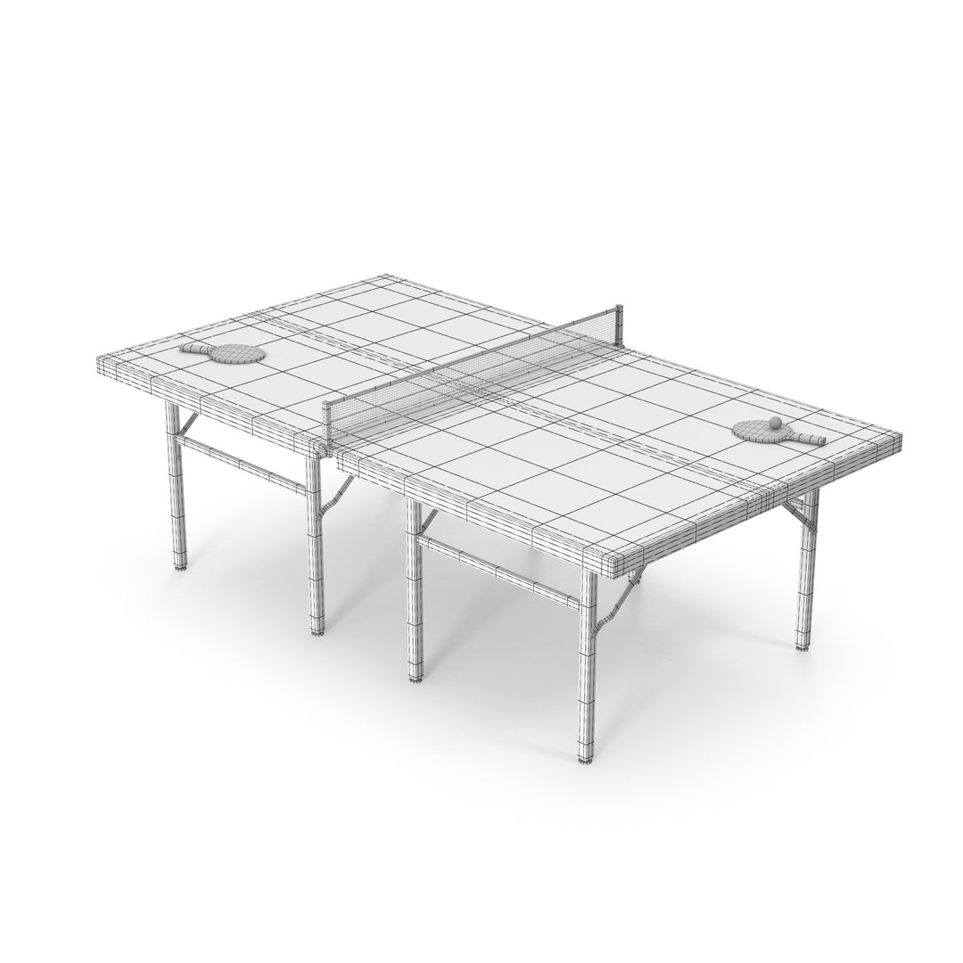 3D Red Table Tennis Table Set Model - TurboSquid 2170924