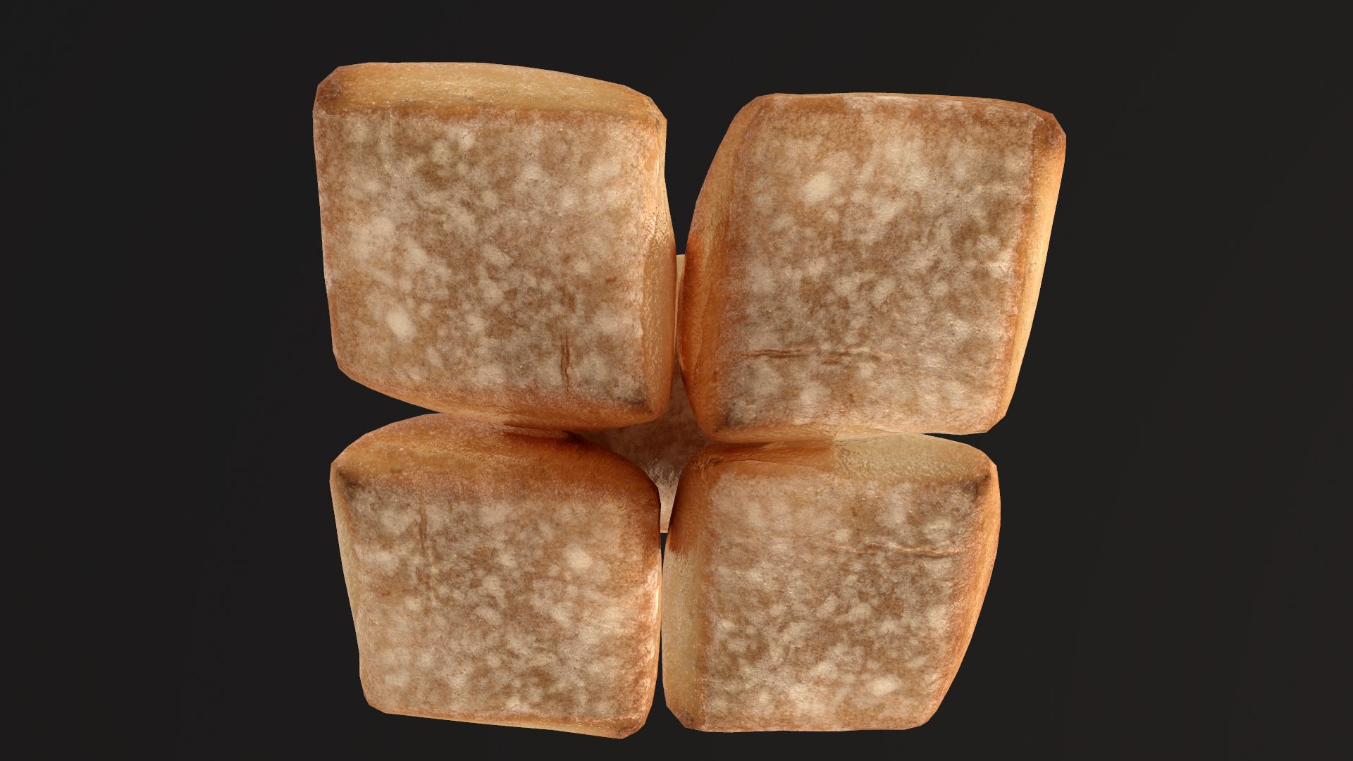 3D Model Bread Roll AR VR PBR Lowpoly With Game Ready - TurboSquid 2094349