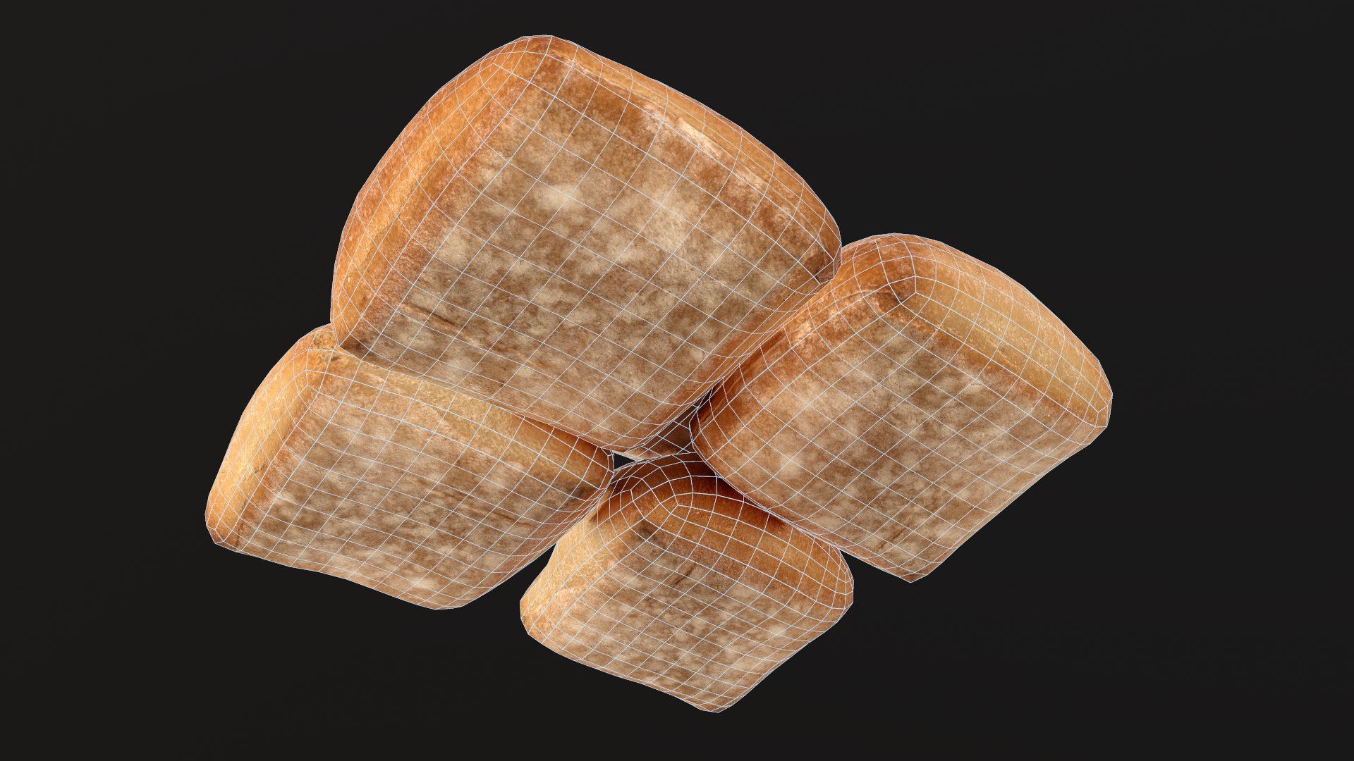 3D Model Bread Roll AR VR PBR Lowpoly With Game Ready - TurboSquid 2094349