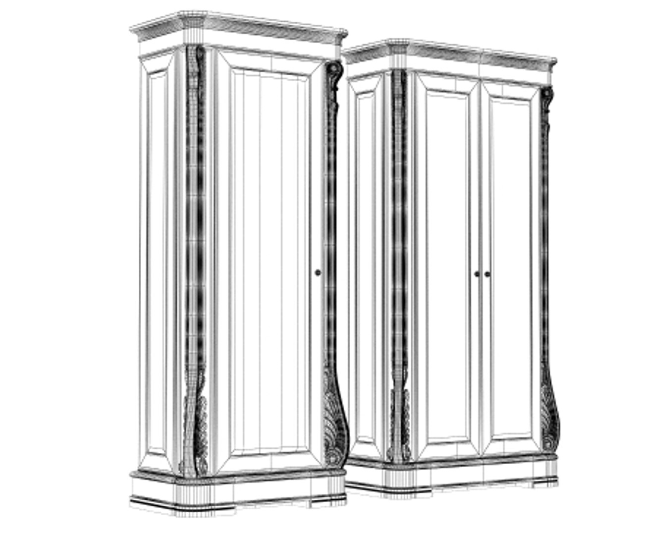 3d Model Classical Wardrobe